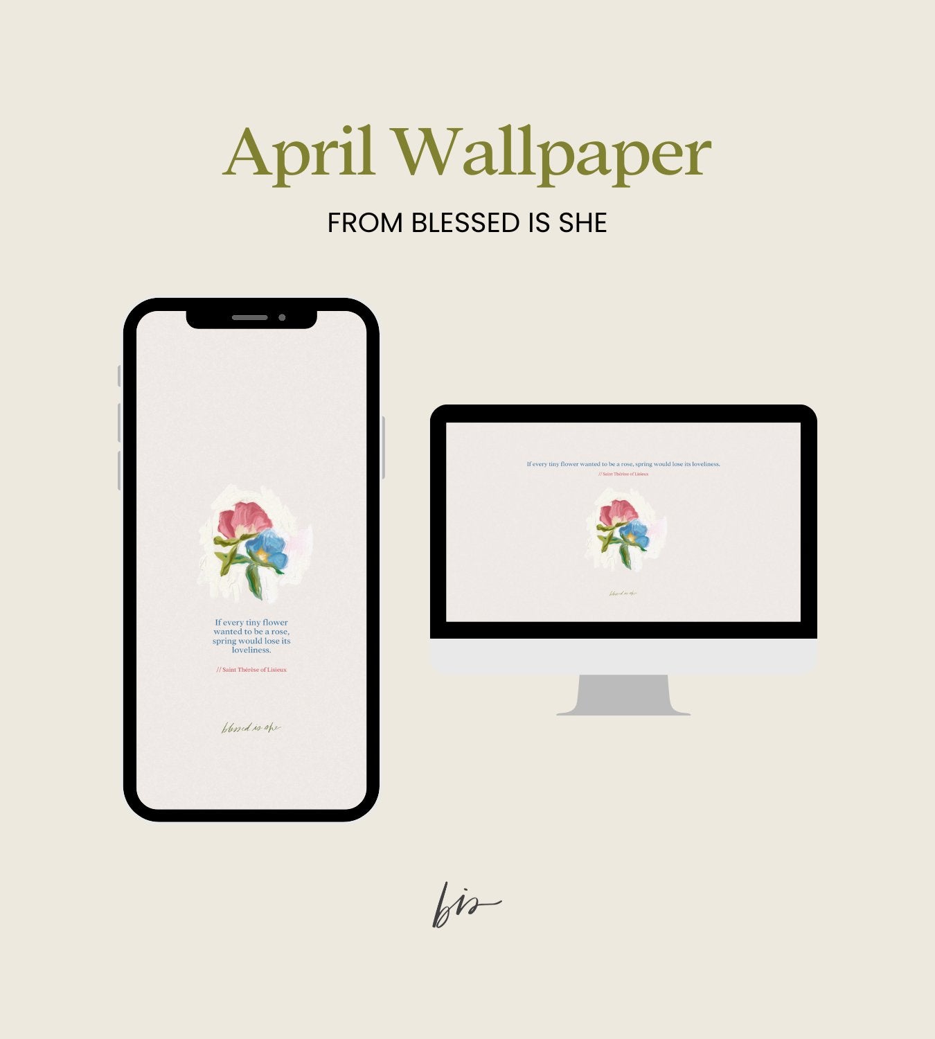 Monthly Wallpaper from Blessed is She // 375 - Blessed Is She