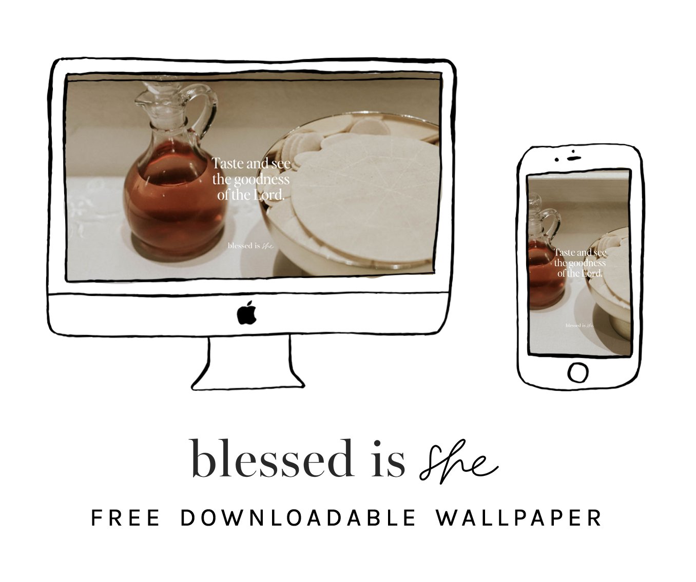 Weekly Wallpaper // 313 - Blessed Is She