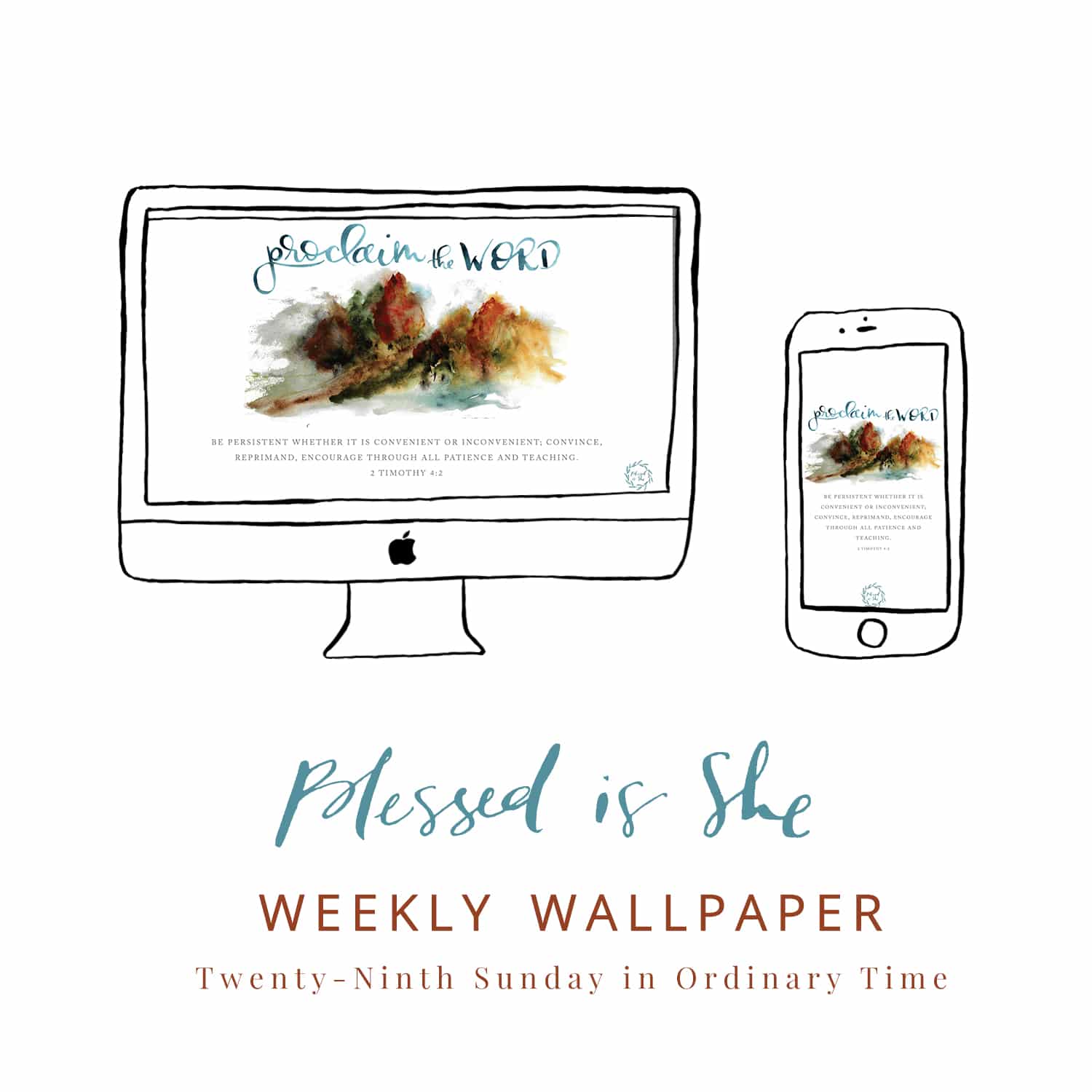 Weekly Wallpaper // 83 - Blessed Is She