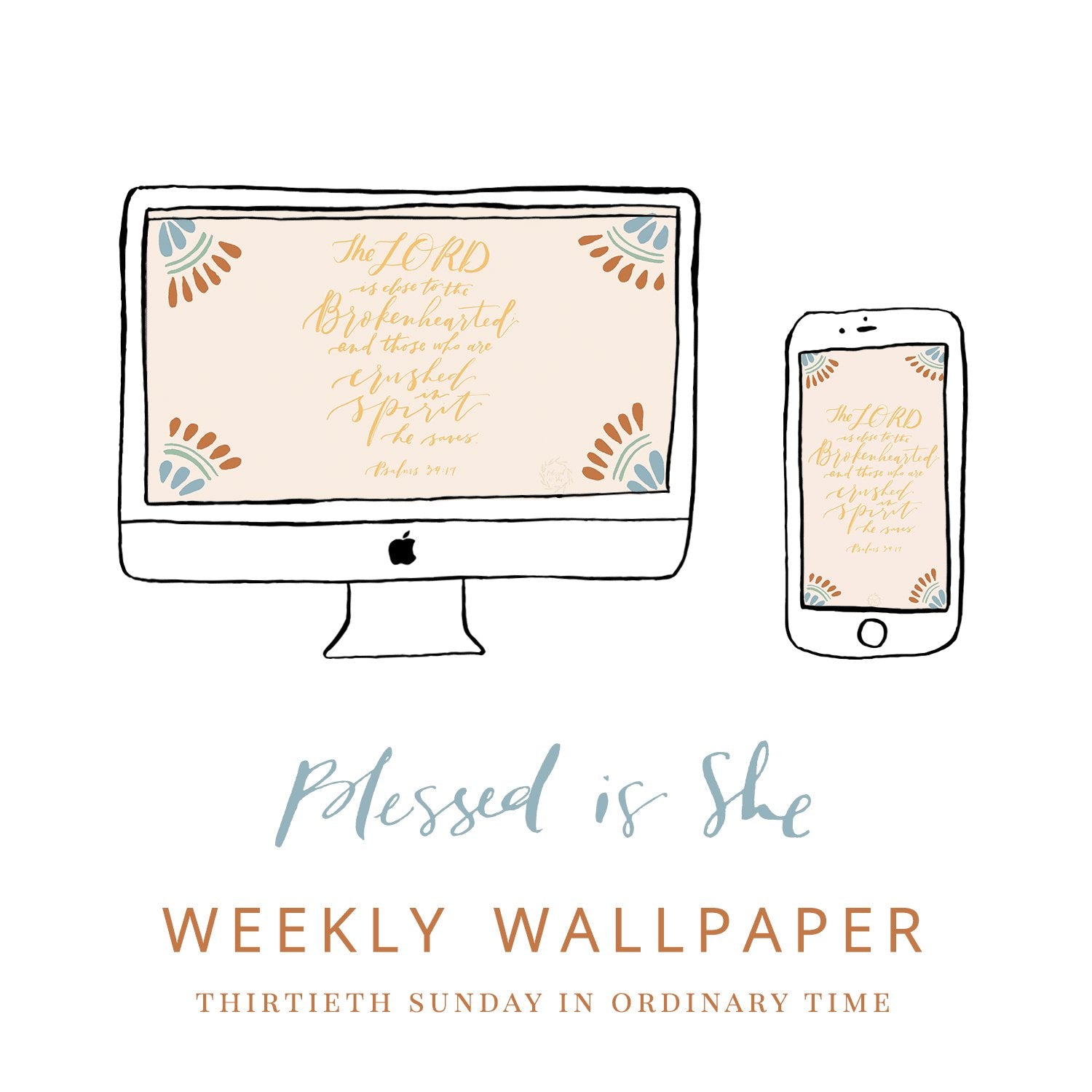 Weekly Wallpaper // 84 - Blessed Is She